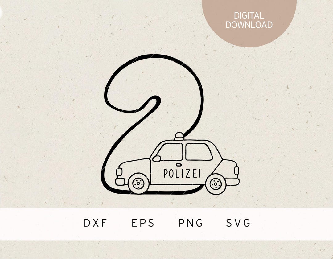 Plotter File | 2 | Police Car | SVG | DXF | PNG | Eps | Policeman ...
