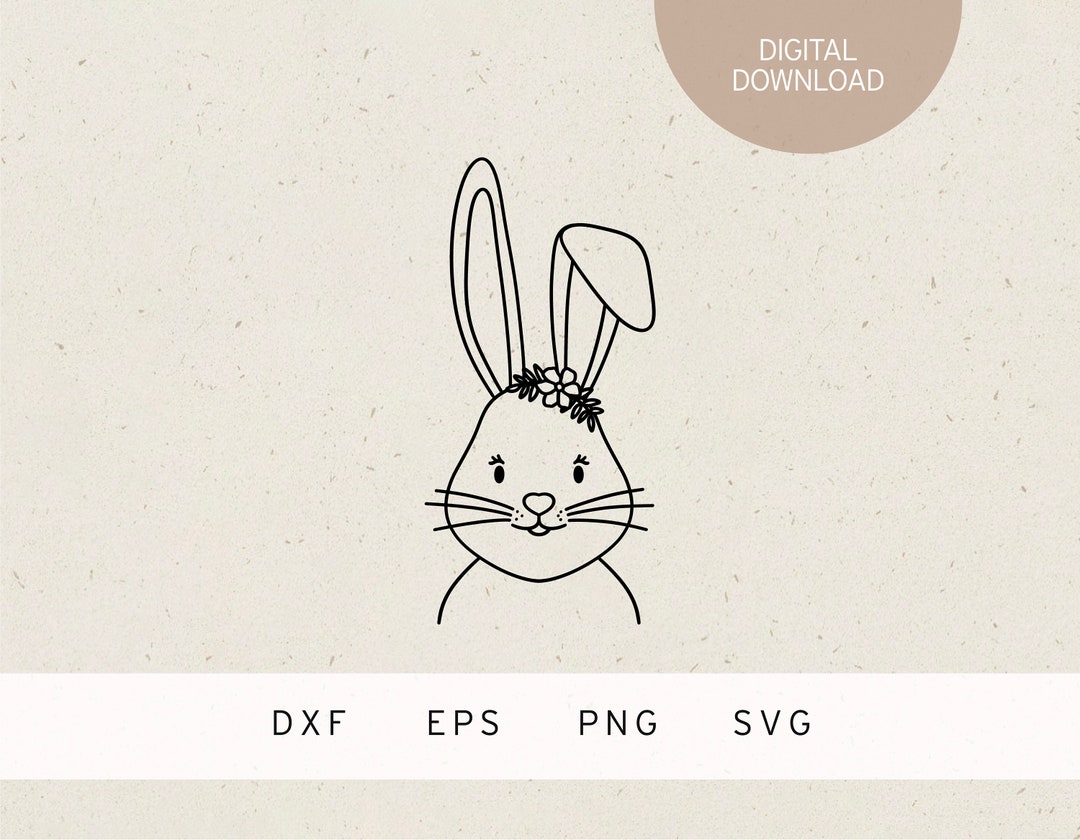 Plotterdatei | Hasen-Mädchen | SVG | DXF | PNG | Eps | Hase ...