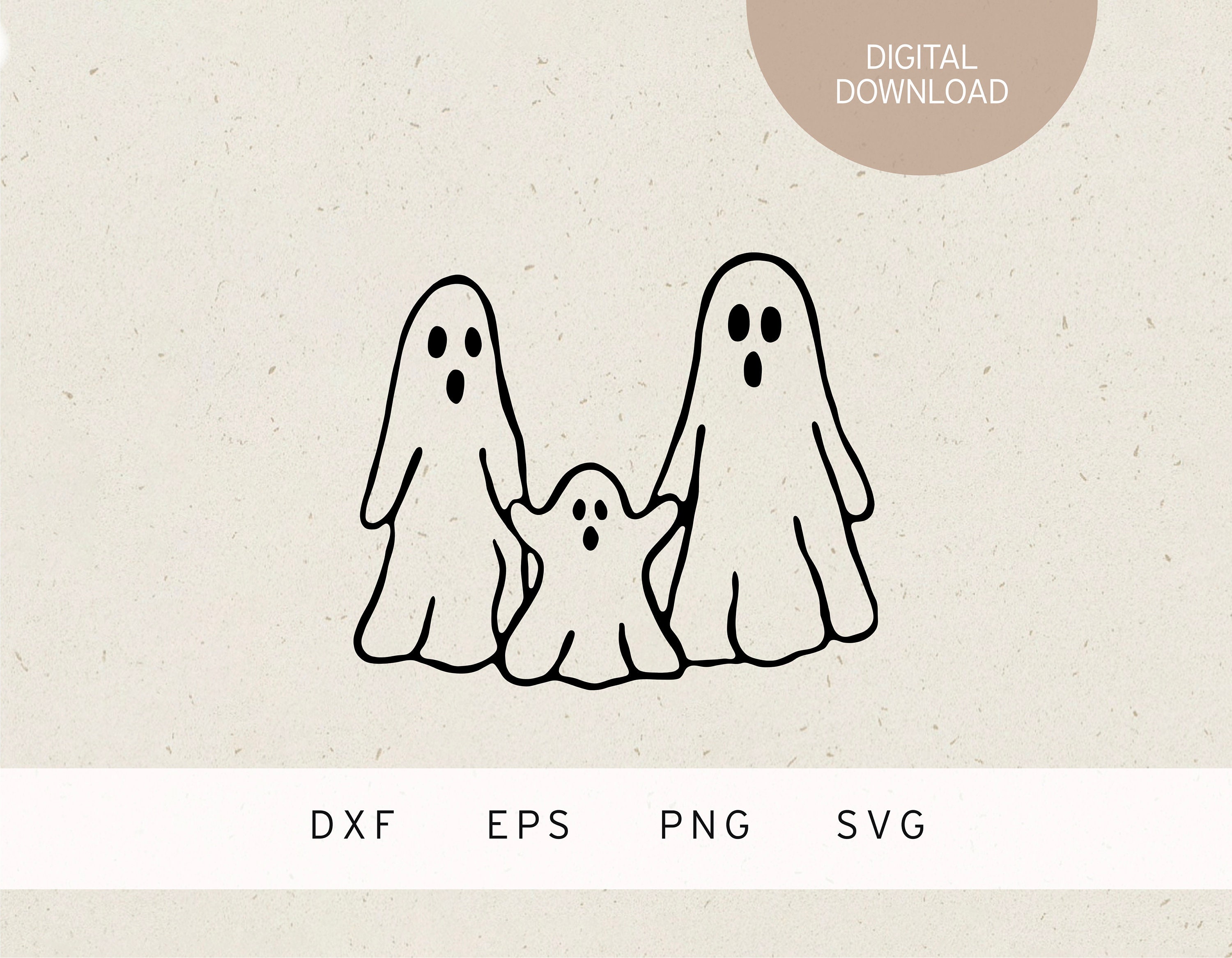 Plotter File Ghost Family SVG DXF PNG Eps Autumn - Etsy