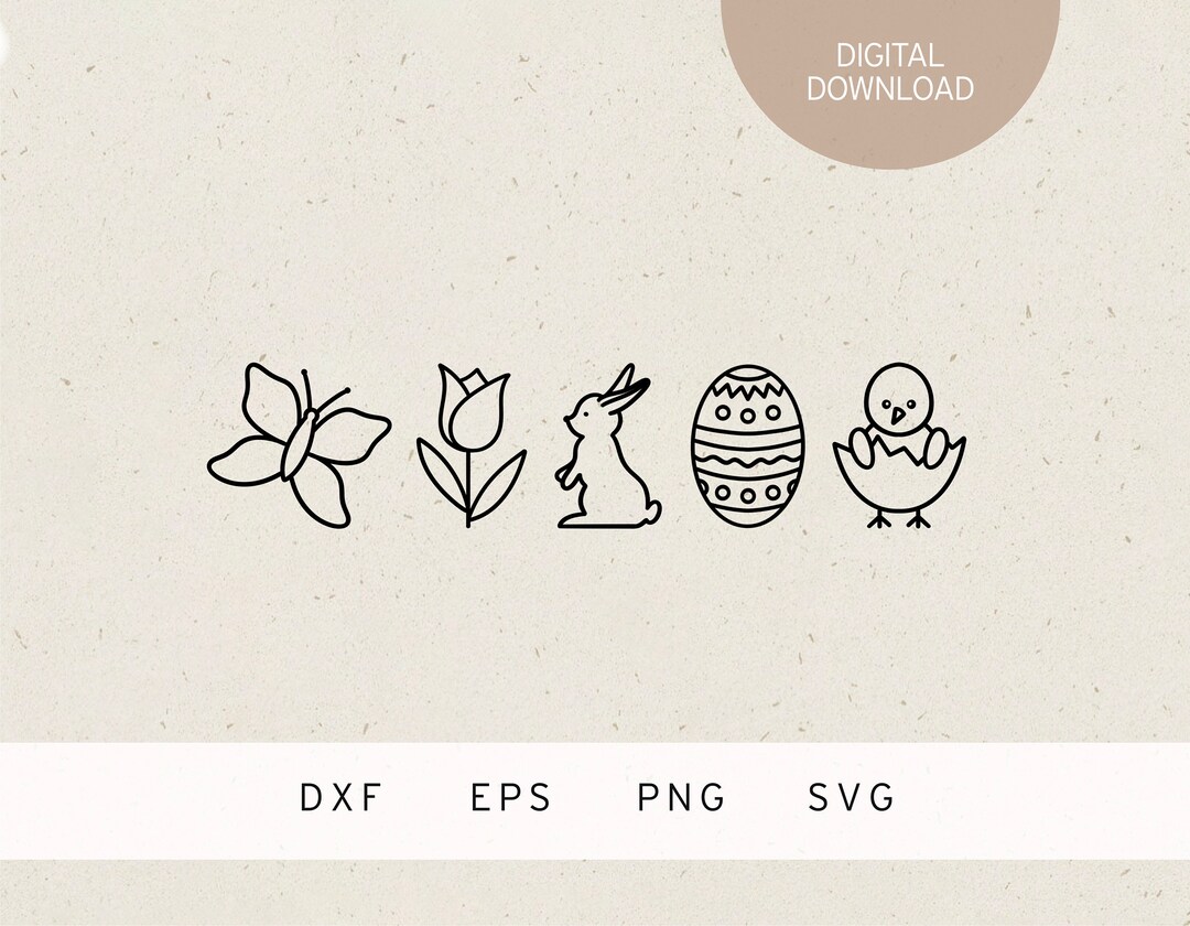 Plotter File | Easter Icons | SVG | DXF | PNG | Eps | Spring | Easter ...