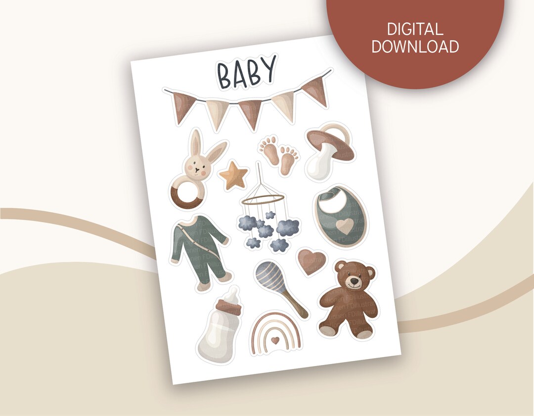 Stickers Babies Printable Sticker Sheet Instagram Story Stickers Bullet ...