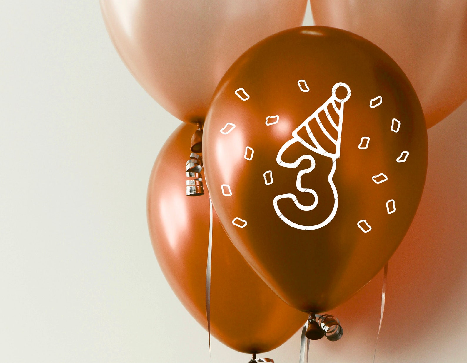 Plotter File | 3 | Party Hat | SVG | DXF | PNG | Eps | Birthday | 3rd ...