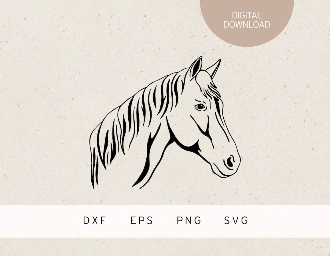 Plotterdatei | Pferdekopf | SVG | DXF | PNG | Eps | Silhouette | Pferd ...