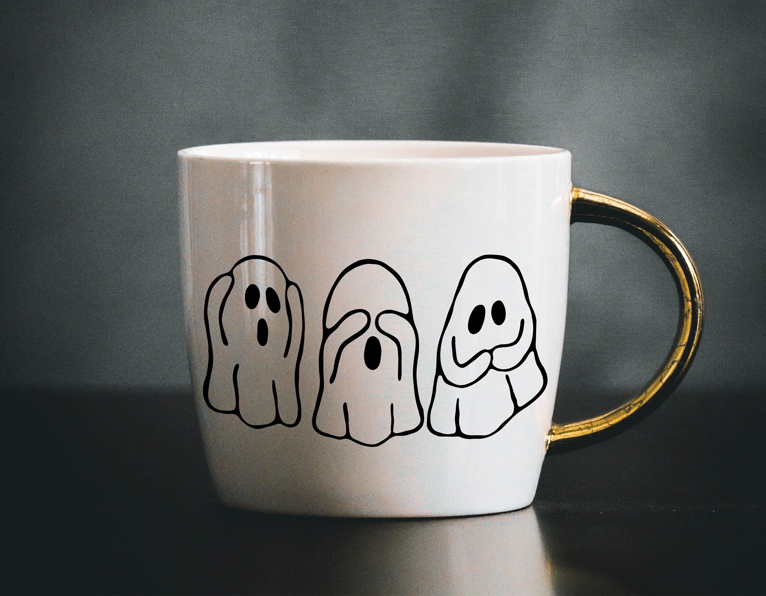 Plotter File 3 Little Ghosts SVG DXF PNG Eps - Etsy