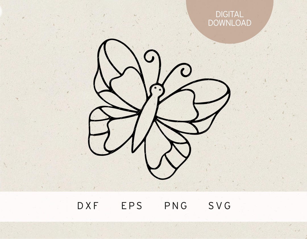 Plotter File | Butterfly | SVG | DXF | PNG | Eps | Easter | Spring | Spring Flowers | Spring ...