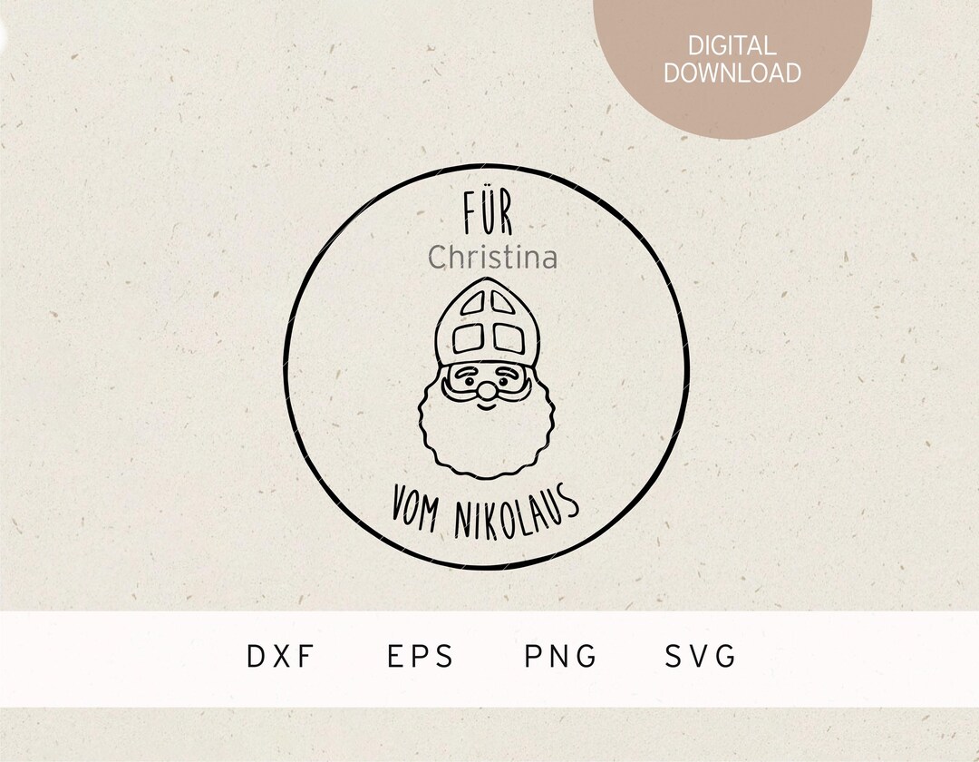 Plotter File | Für X Vom Nikolaus | SVG | DXF | PNG | Eps | Christmas ...