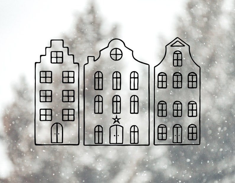 Plotter Files Christmas Houses SVG DXF PNG Ai Eps - Etsy