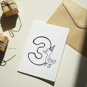 Plotter File | 3 Years | Duck | SVG | DXF | PNG | Eps | Third Birthday ...