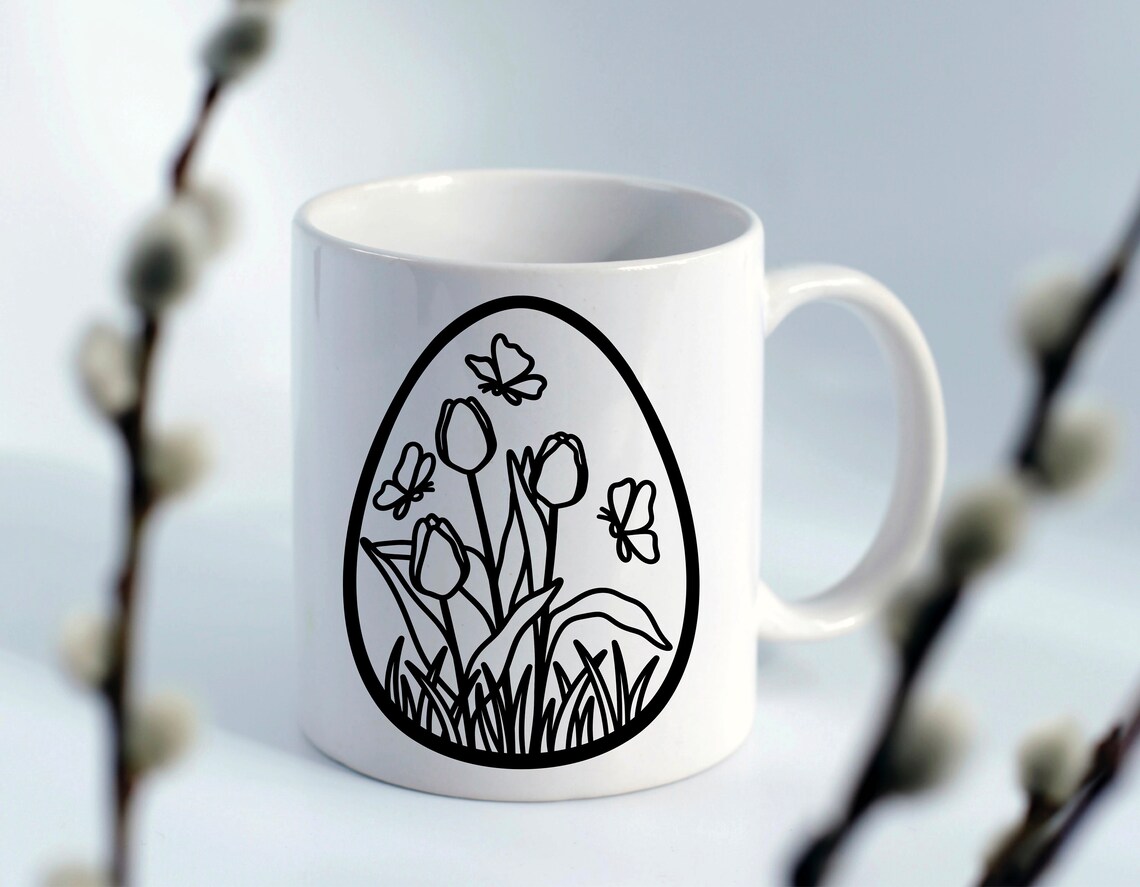 Plotter File Easter Egg SVG DXF PNG Eps Hello - Etsy