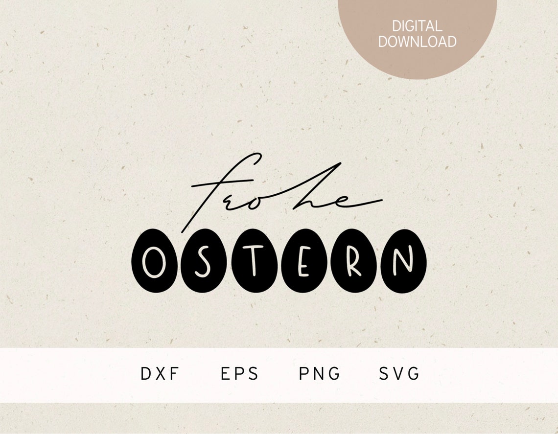 Plotter File Frohe Ostern Easter Eggs SVG DXF PNG - Etsy