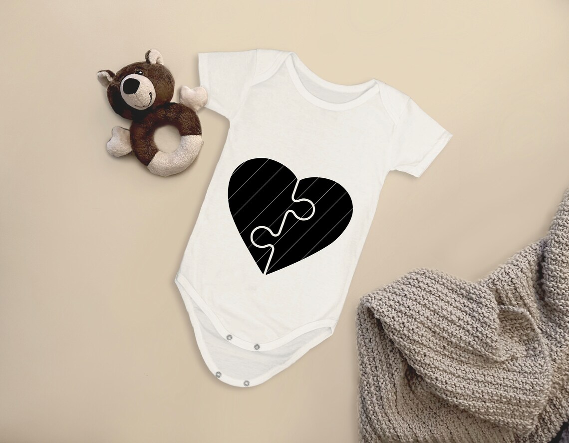 Plotter File | Heart Puzzle Pieces | SVG | DXF | PNG | Eps | Wedding ...