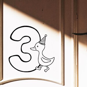 Plotter File | 3 Years | Duck | SVG | DXF | PNG | Eps | Third Birthday ...