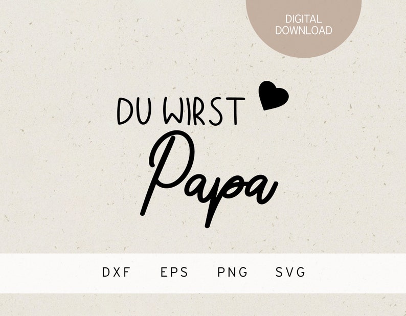 Plotterdatei du wirst Papa SVG DXF PNG Eps - Etsy.de
