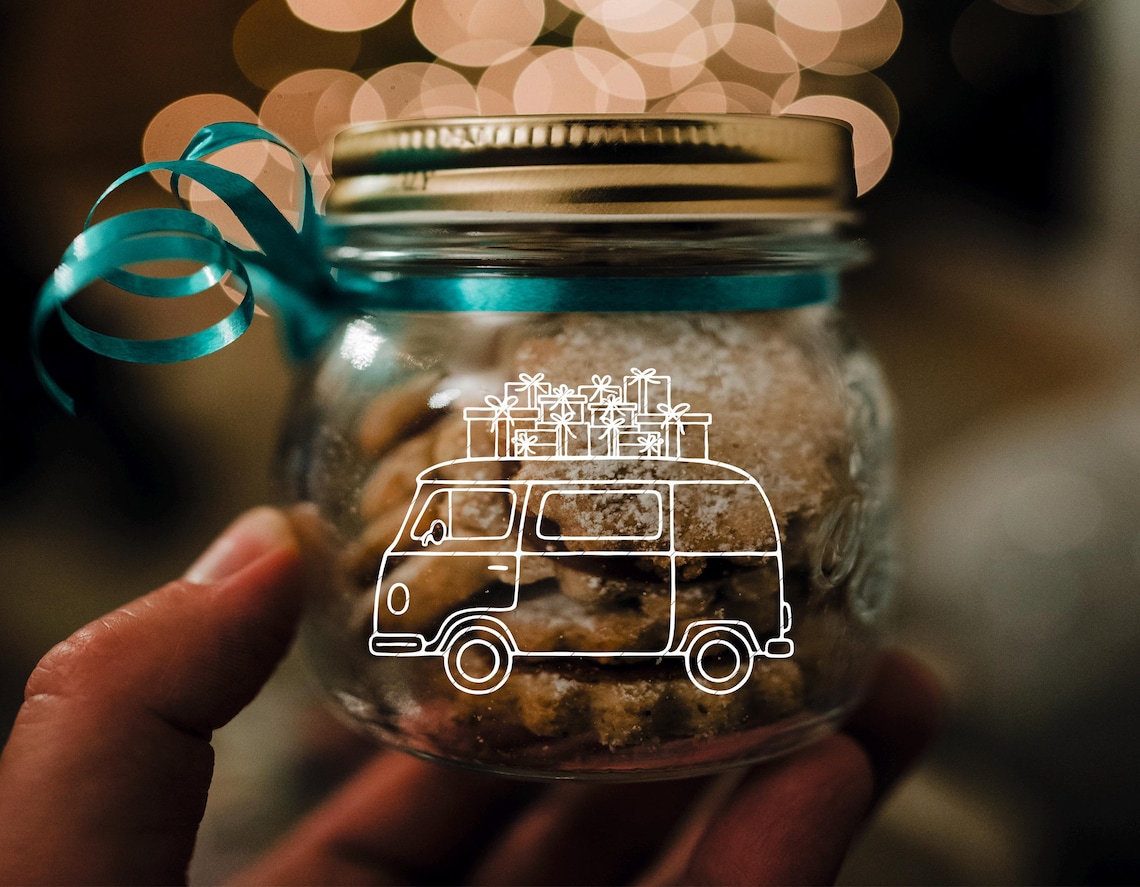 Plotter File | Retro Van With Gifts | SVG | DXF | PNG | Eps | Christmas ...