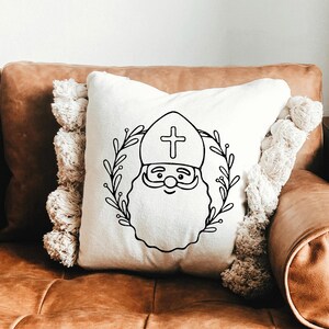 Plotterdatei | Nikolaus mit Kranz | SVG | DXF | PNG | Eps | Weihnachtsmann | Tannenbaum | Schnee ...