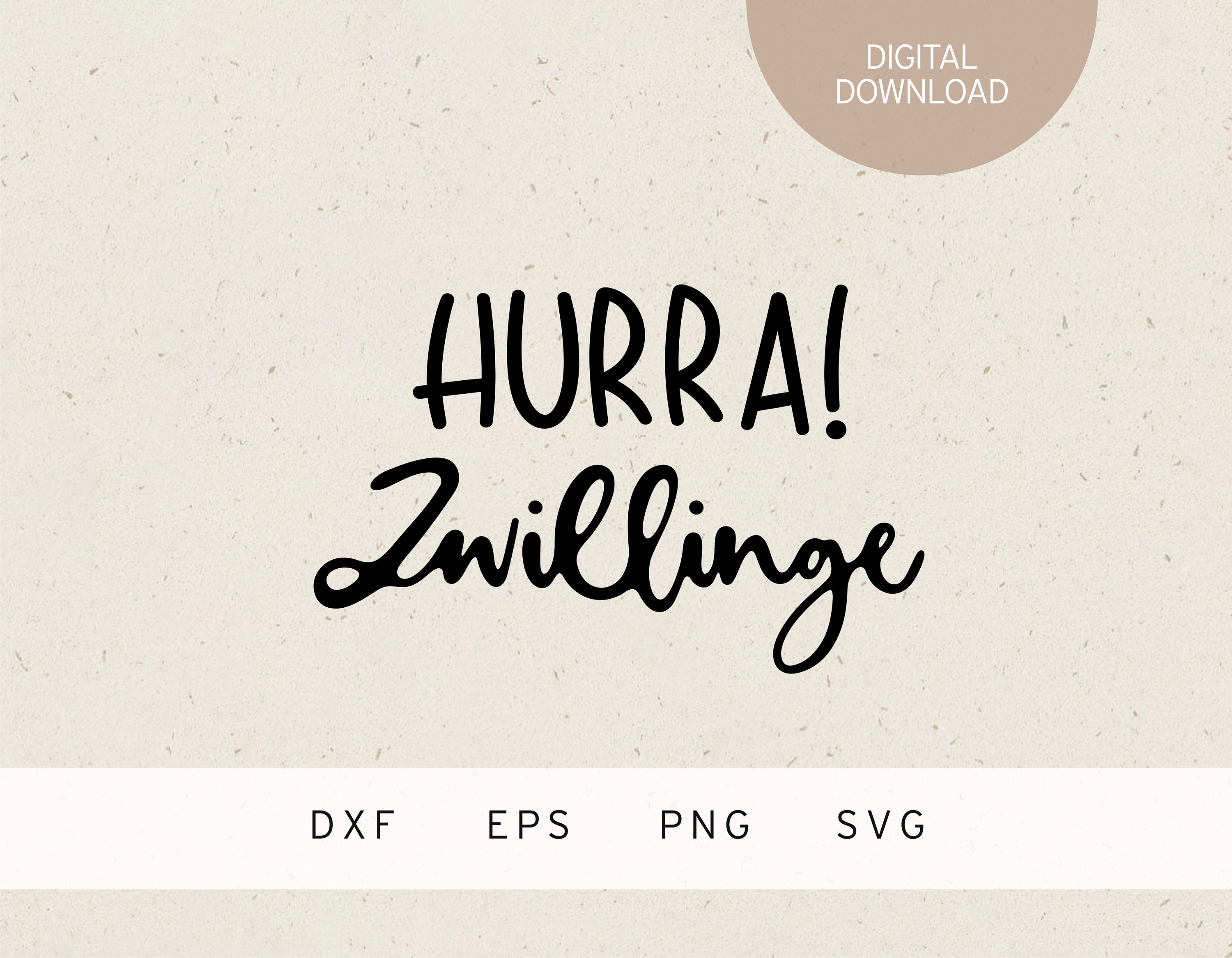 Plotter File Hurra Zwillinge SVG DXF PNG Eps Baby - Etsy