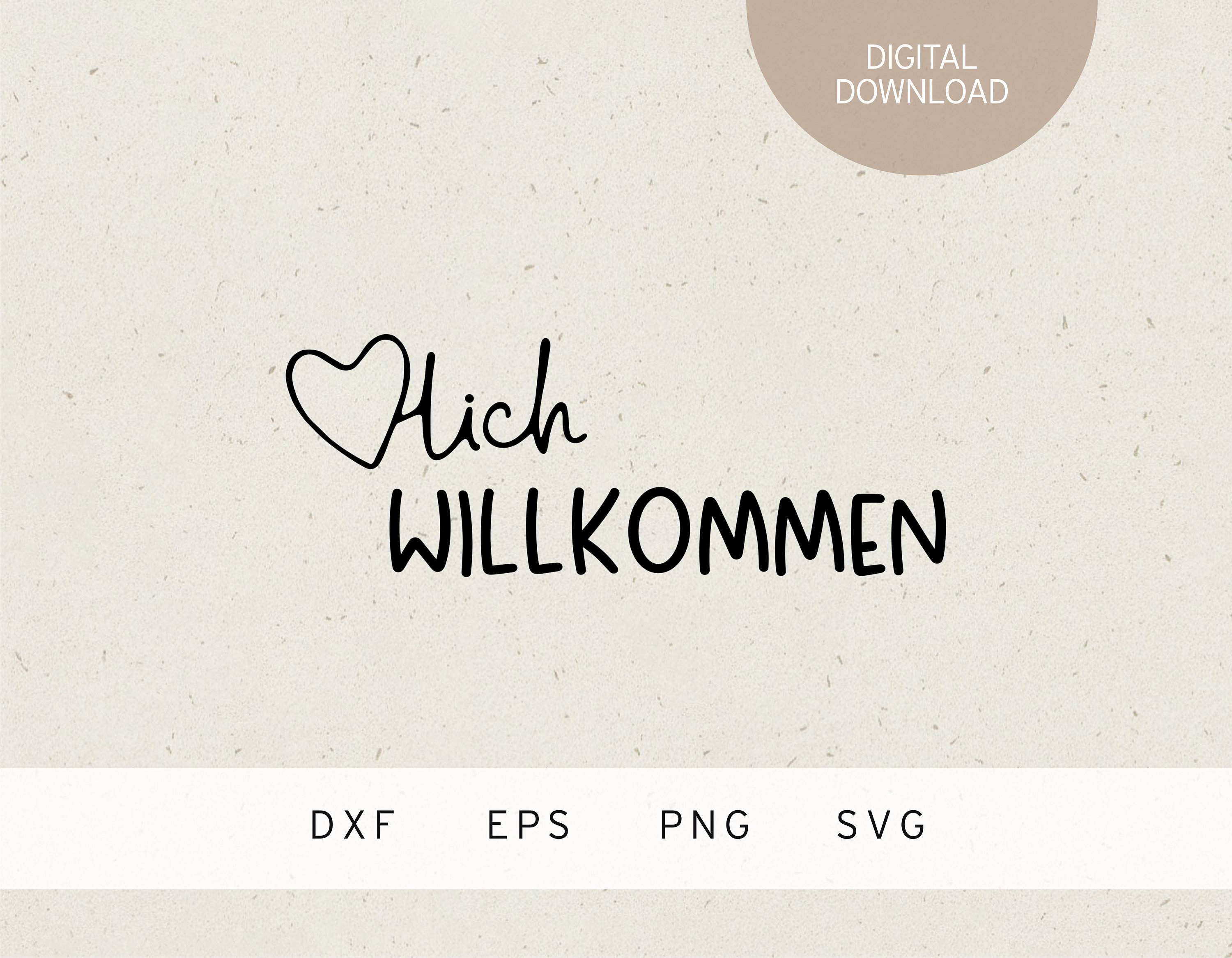 Plotter File Herzlich Willkommen SVG DXF PNG Eps - Etsy
