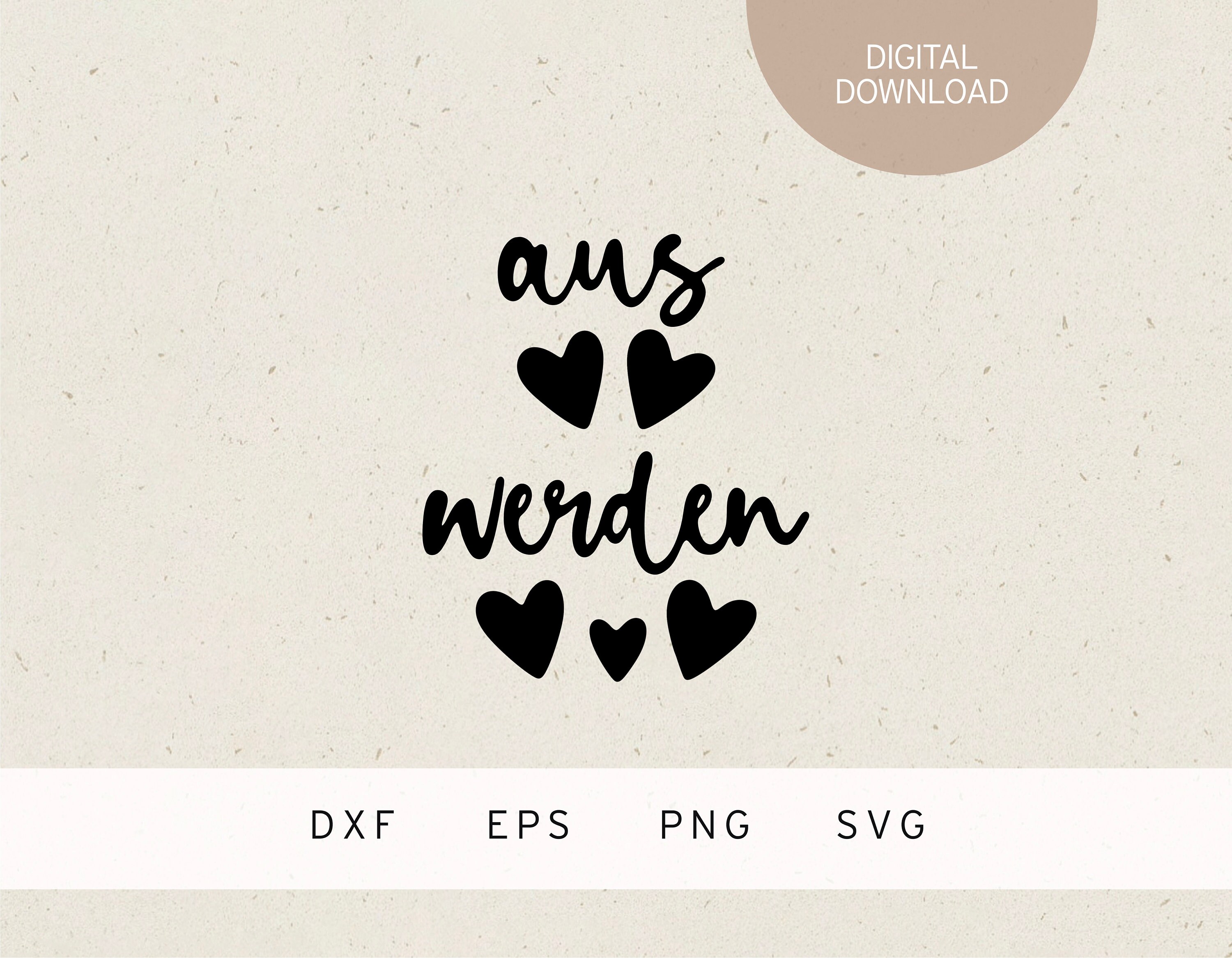 Plotter File aus 2 Herzen Werden 3 SVG DXF PNG Eps - Etsy