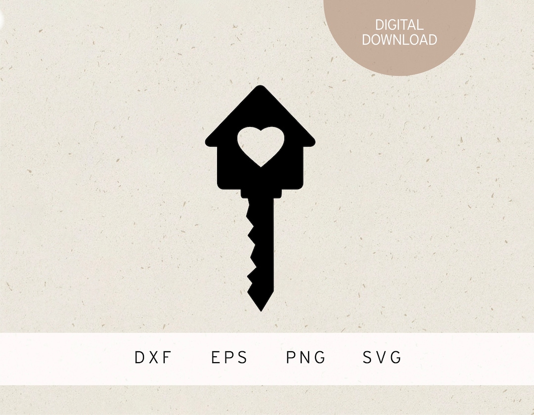 Plotter File | House Key | SVG | DXF | PNG | Eps | House | Home Key ...