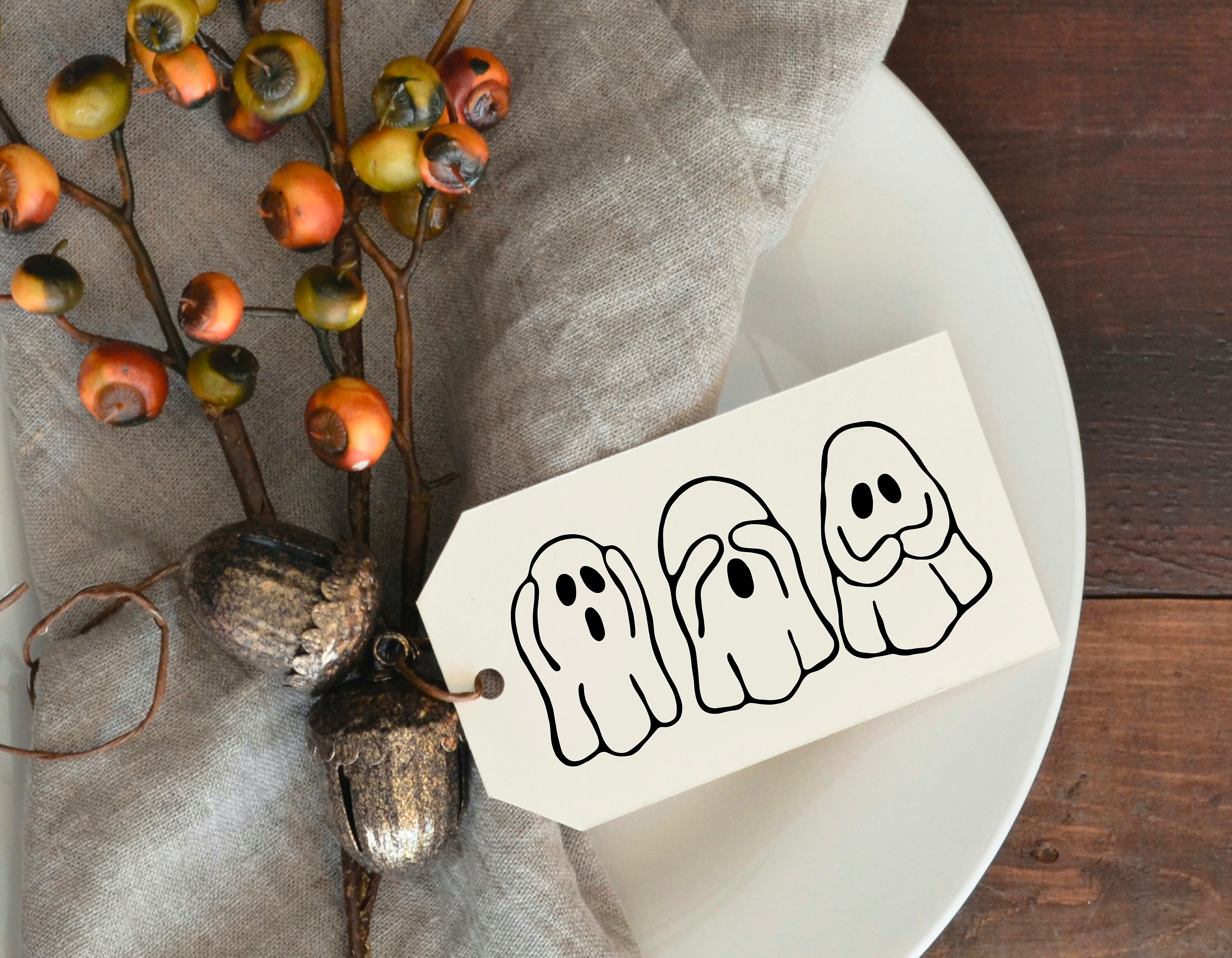 Plotter File 3 Little Ghosts SVG DXF PNG Eps - Etsy