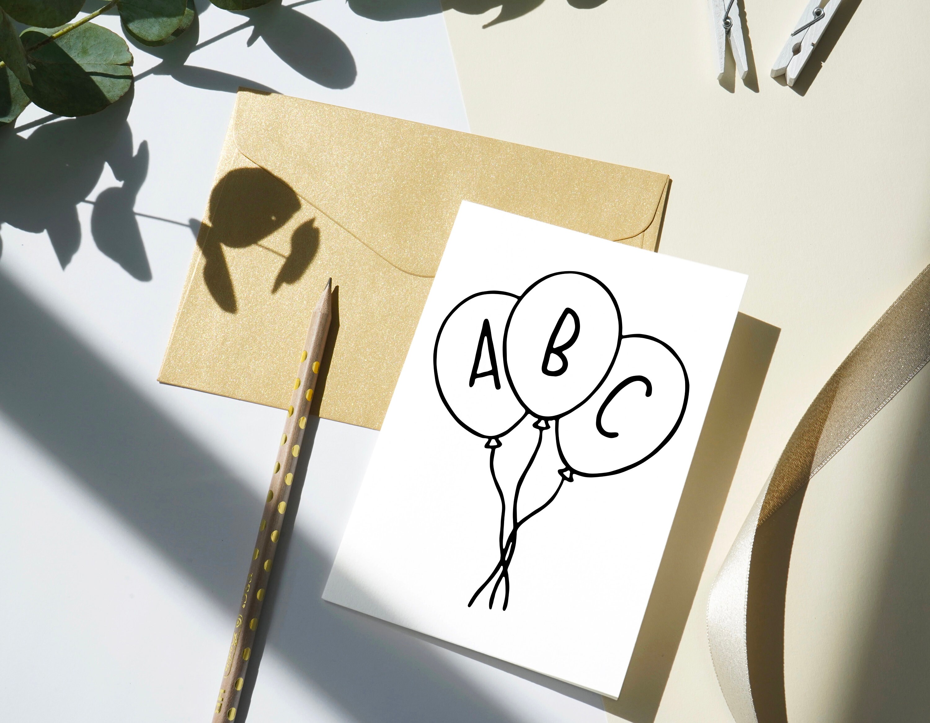 Plotter File Balloons ABC SVG DXF Png Eps - Etsy