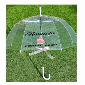 Personalized Prom Umbrella: Clear Dome Keepsake Gift - Etsy