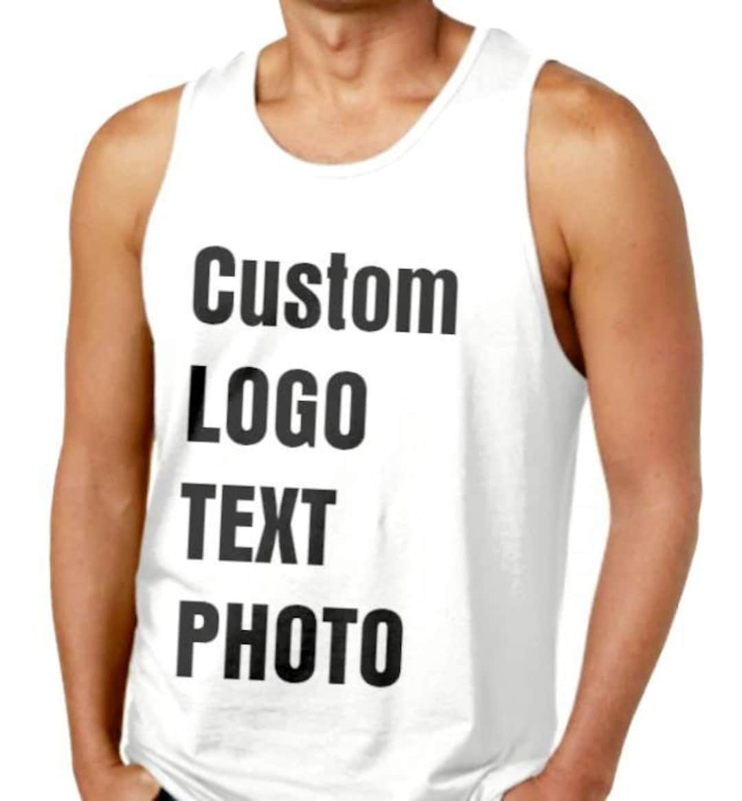 Personalized Men's Cotton Vest: Custom Photo/text Tank Top - Etsy