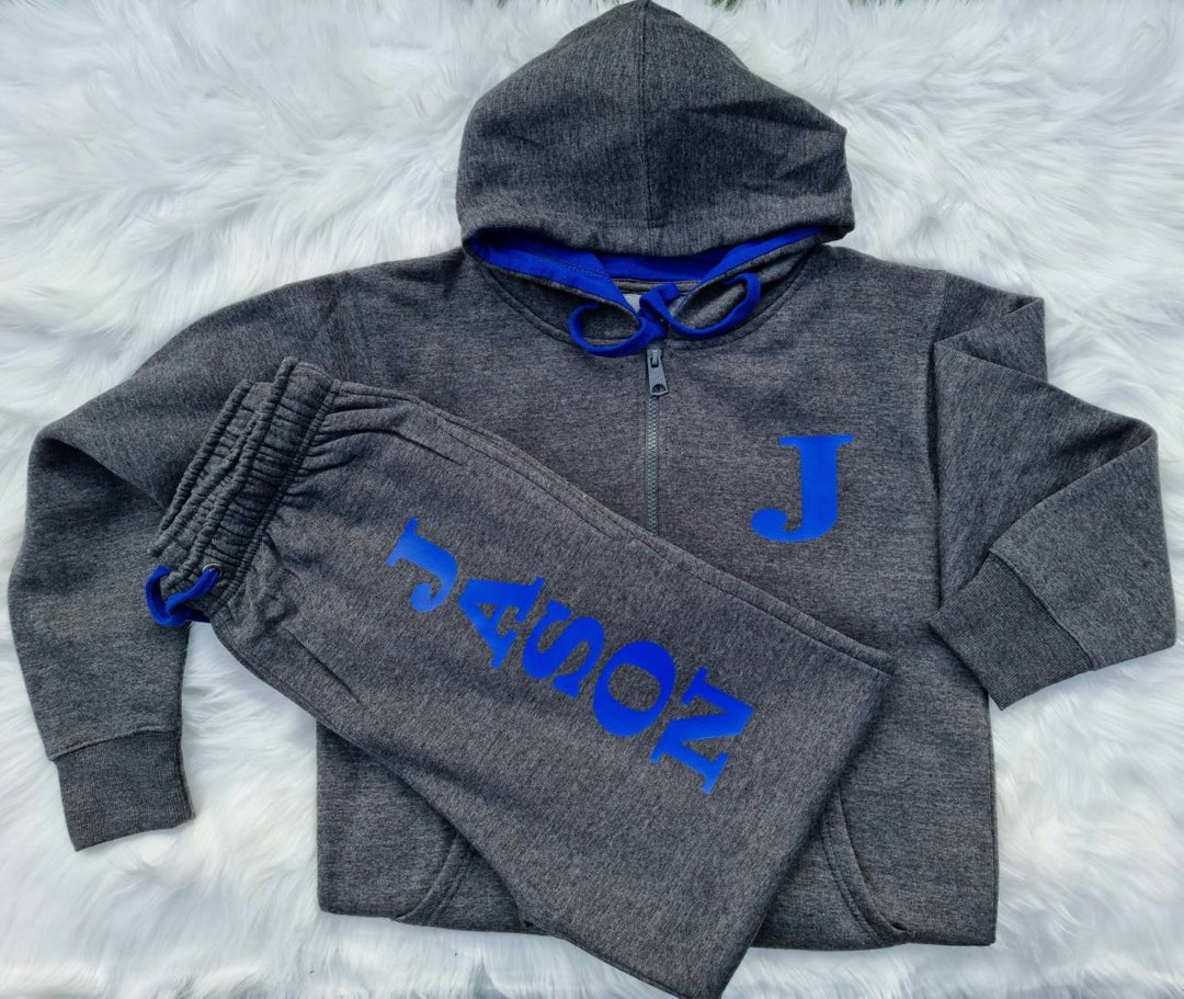 Personalized Tracksuit Set: Custom Name Hoodie and Joggers - Etsy