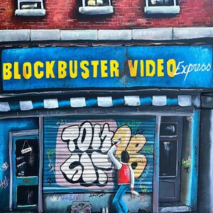 Blockbuster Video. A 80s 90s Nostalgia Vibe Painting. Retro Art ...