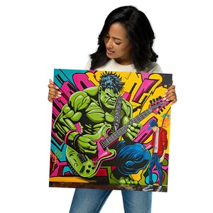 Hulk Mural PRINT Graffiti Artist. Hulk Electric Guitar. - Etsy