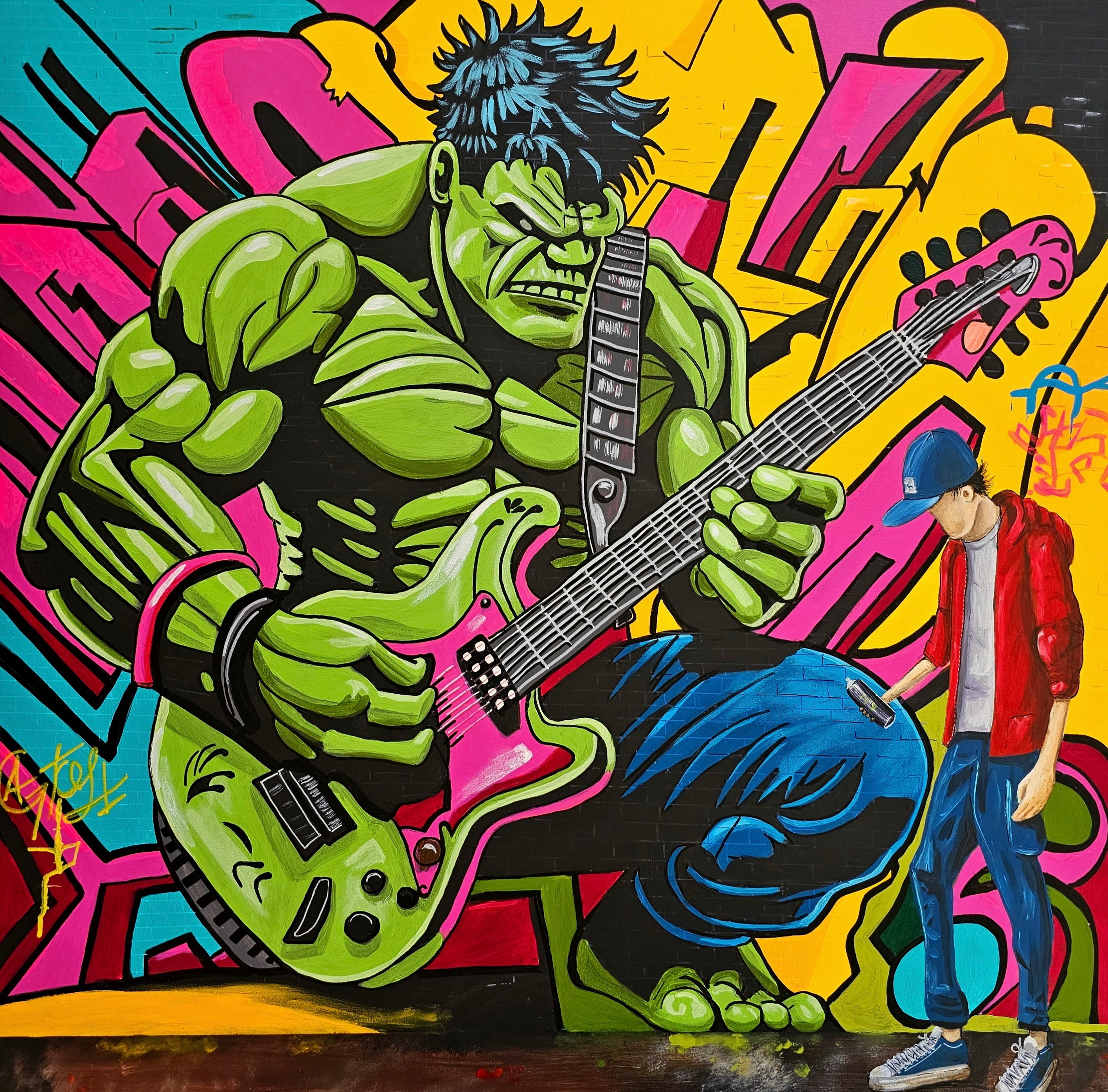 Hulk Mural by a Graffiti Artist. Hulk Painting. - Etsy