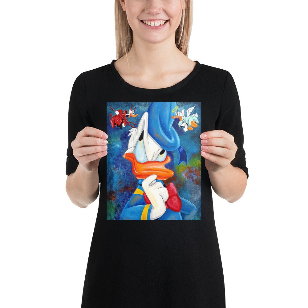 Donald Duck, Angel and Devil. print - Etsy