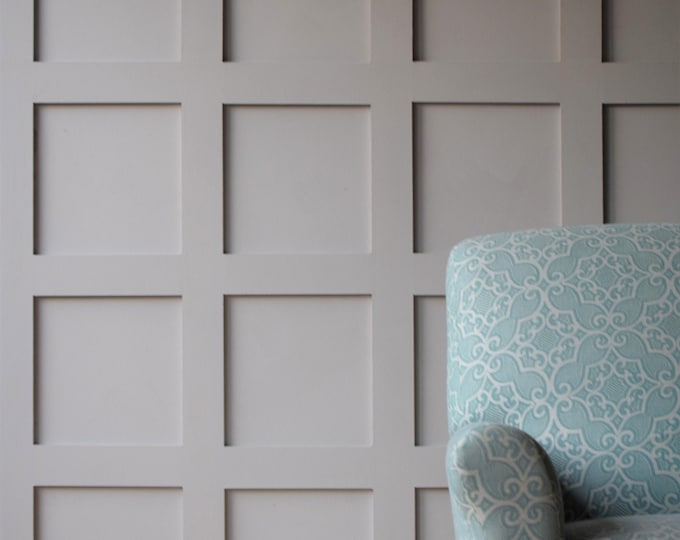 Shaker Square Panelling Kit - Easy Fit Wall Moisture Resistant MDF ...