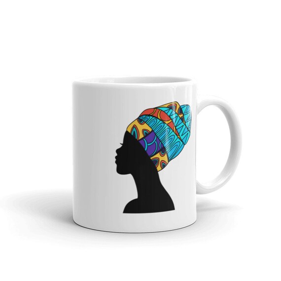 Afro Woman mug African Pattern Love Africa mug | Etsy