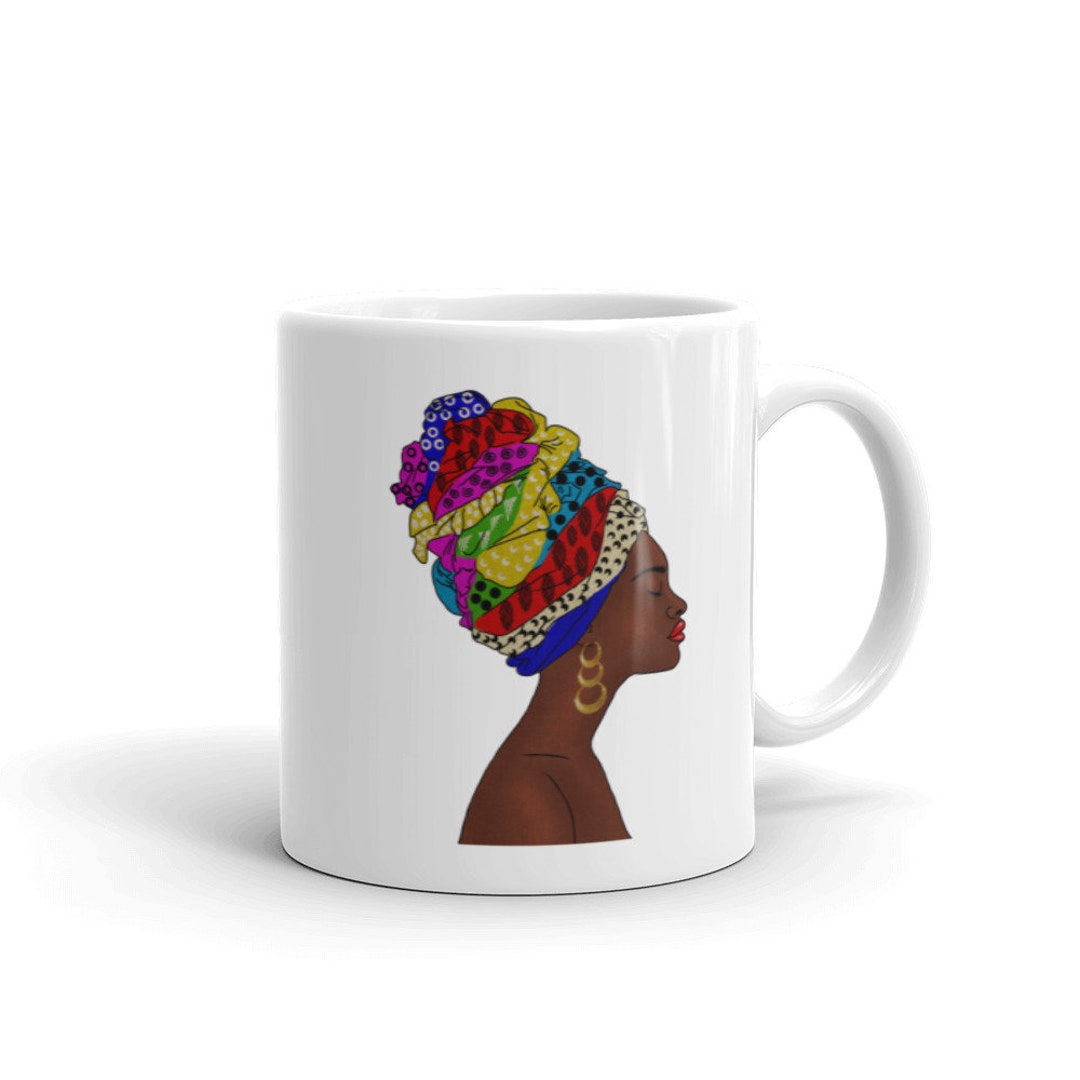 Beautiful Afro Woman Mug, African Pattern, Love Africa Mug - Etsy