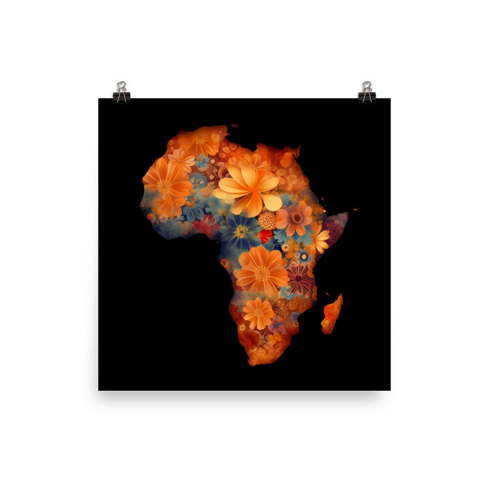 Africa Map Poster, African Style Poster - Etsy