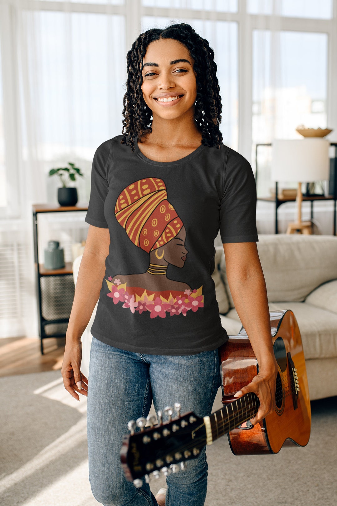 Beautiful Afro Woman Shirt, African Pattern, Love Africa T-shirt - Etsy