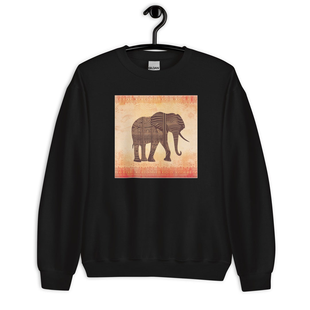 African Elephant Sweatshirt, African Pattern Unisex Sweatshirt - Etsy