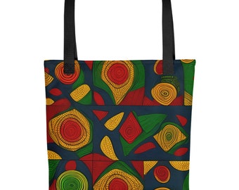 African Pattern Tote Bag Gift Idea, Unique African Print, 3 Sizes ...