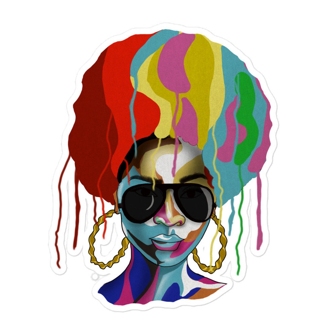 Afro Stickers, Colorful, African, Woman Bubble-free Stickers - Etsy