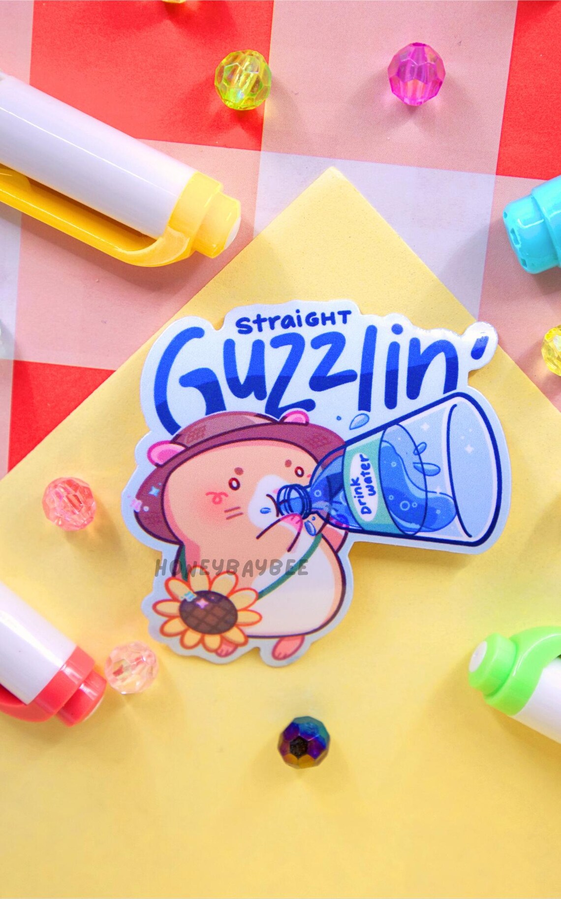 Straight Guzzlin,' Drink Water! - Die-cut Sticker - Etsy
