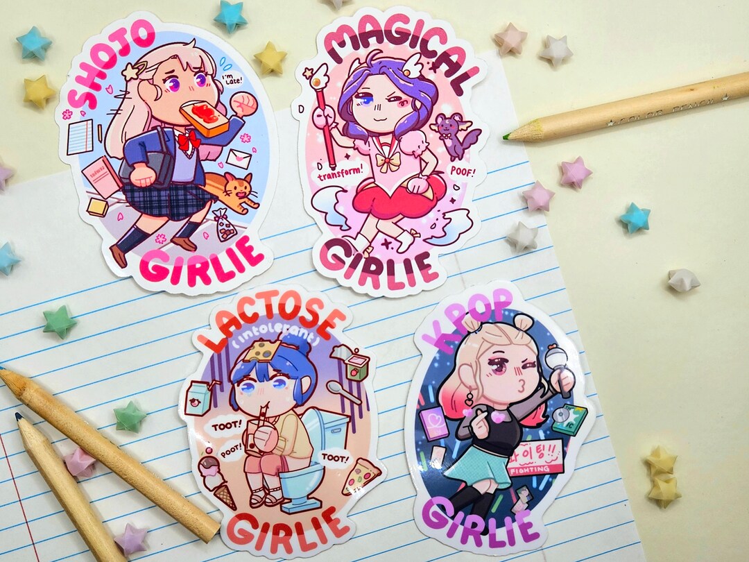 Relatable GIRLIES Cute Die-cut Stickers - Etsy