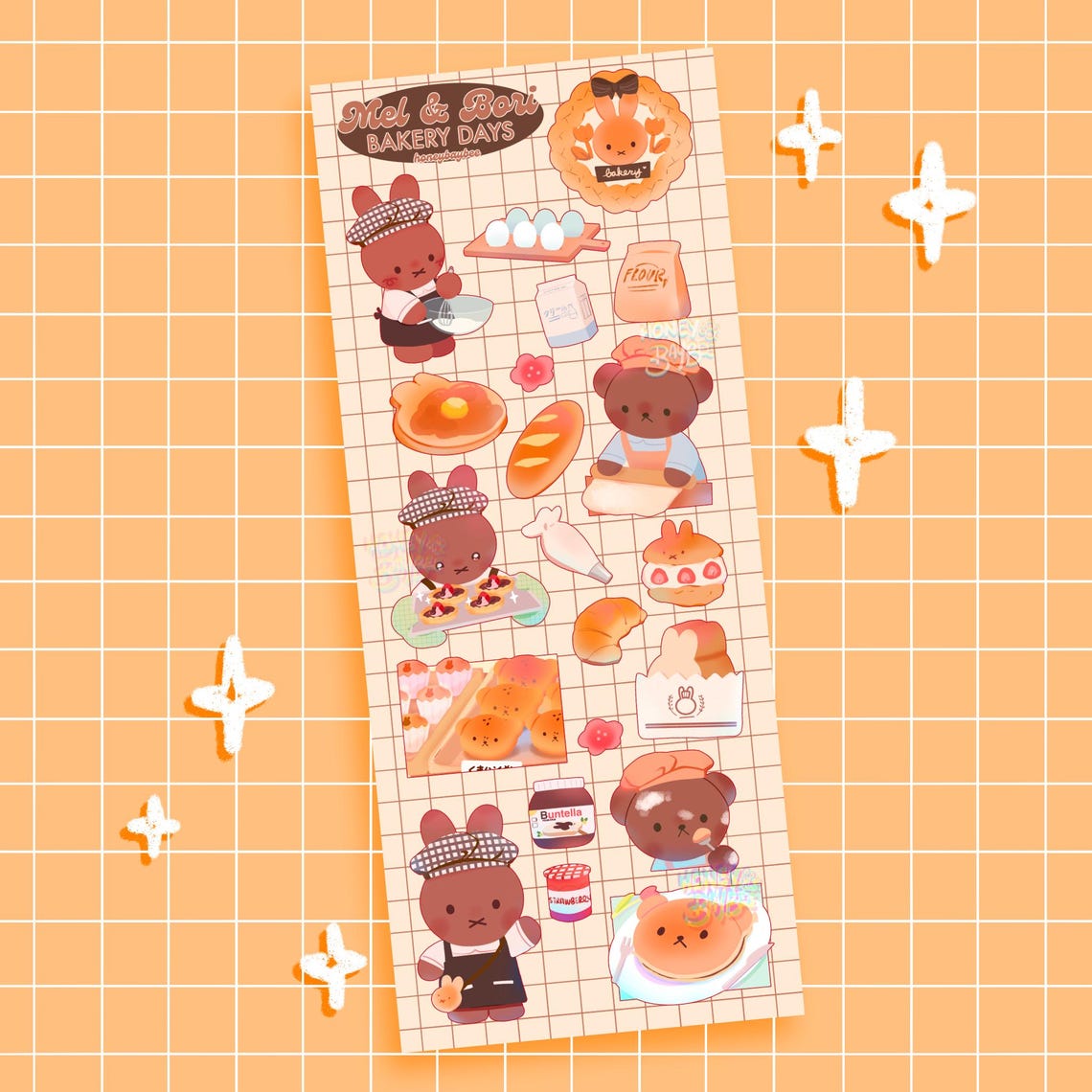 Miff X Bori Bakery - Small Sticker Sheet - Etsy