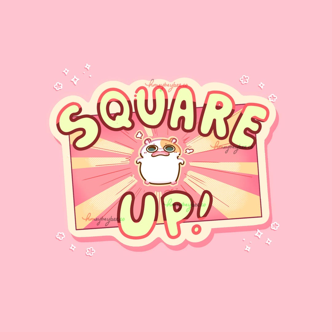 SQUARE UP - Cute Hamster (die-cut Sticker) - Etsy