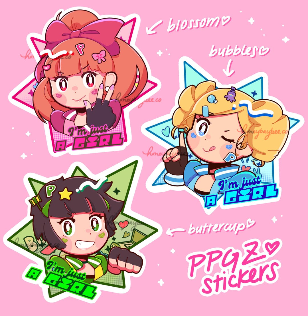 PPG Z - Blossom, Bubbles, Buttercup - Cute Die-cut Sticker - Etsy
