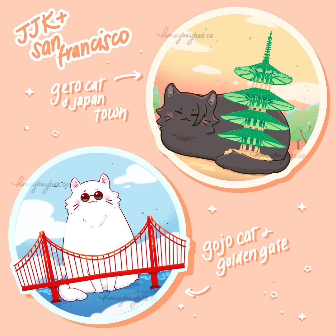 JJK Cats X San Francisco (die-cut Sticker) - Etsy