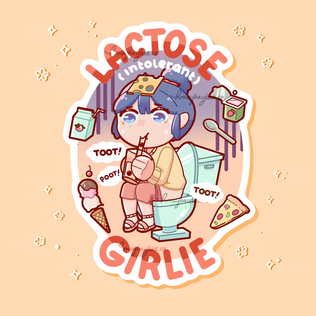 Lactose (intolerant) Girlie! - Cute Die-cut Stickers - Etsy