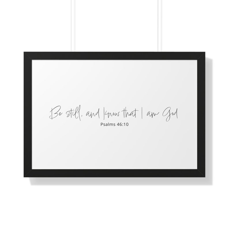 Psalms 46:10 KJV Scripture Art Print | Be Still and Know Christian Wall ...