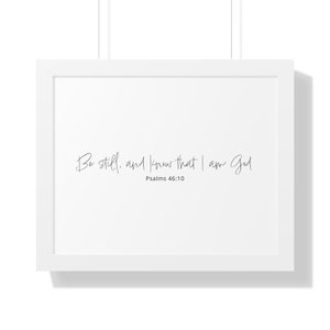 Psalms 46:10 KJV Scripture Art Print | Be Still and Know Christian Wall ...