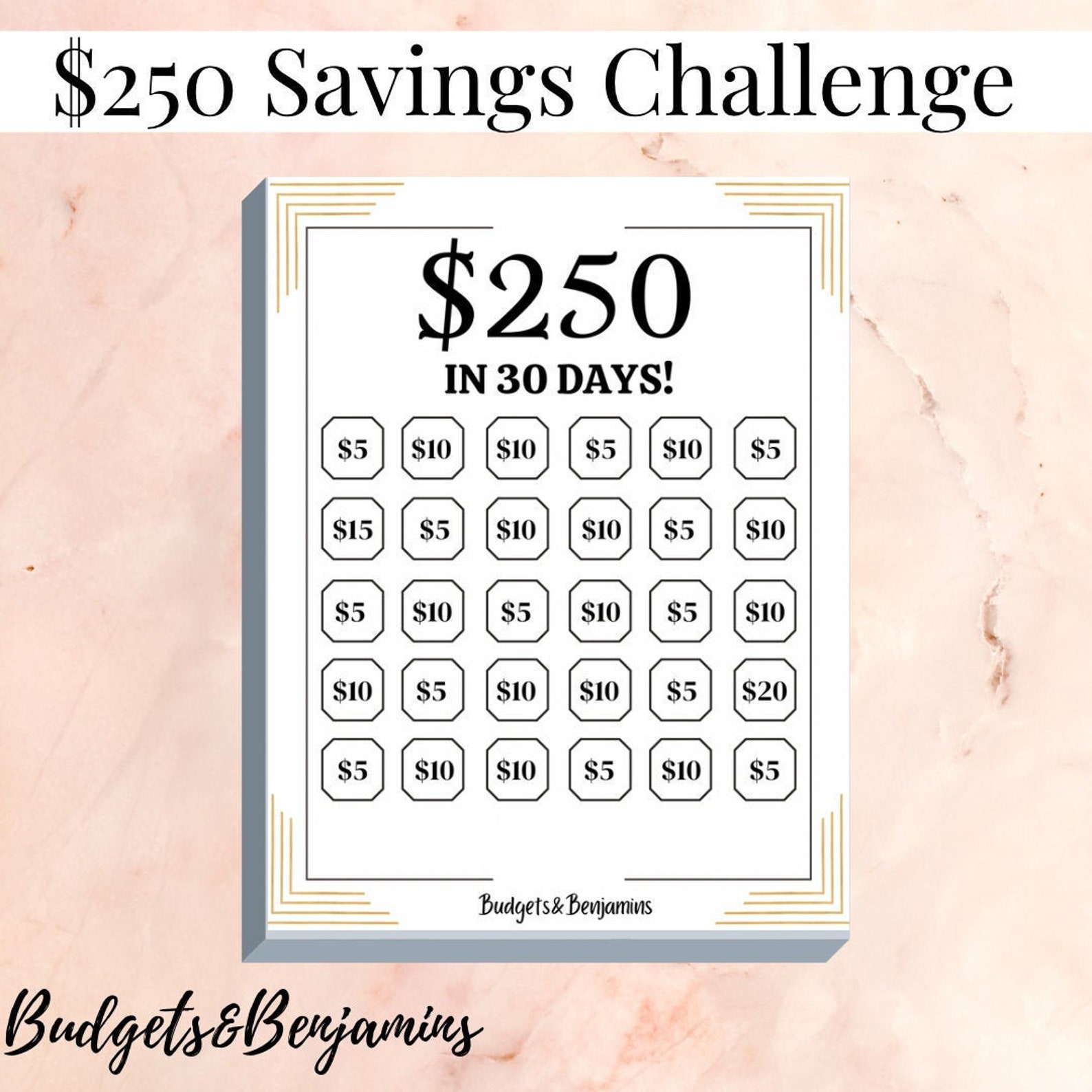 30 Day Money Saving Challenge Printable
